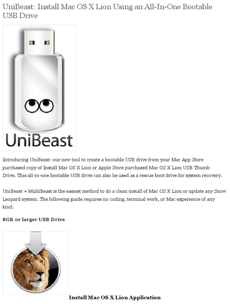 Tonymacx86 Blog: UniBeast: Install Mac OS X Lion Using An All-In-One ...