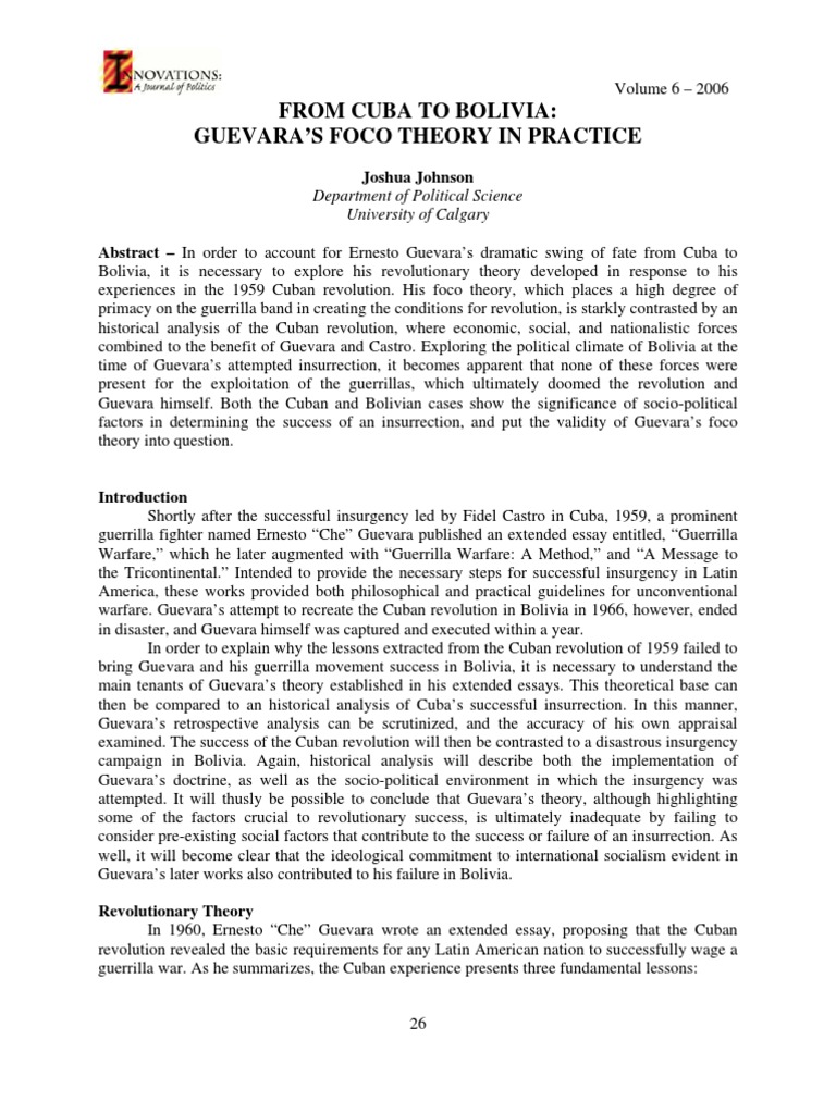 Foco Theory | PDF | Che Guevara | Guerrilla Warfare