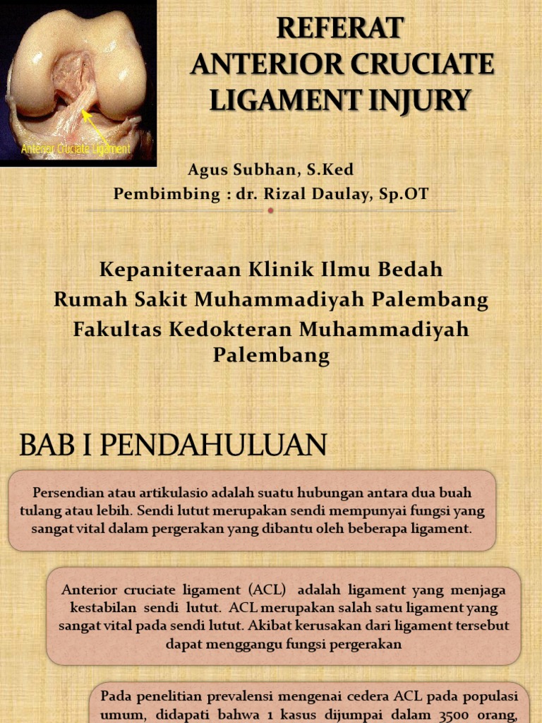 Referat Acl Injury | PDF