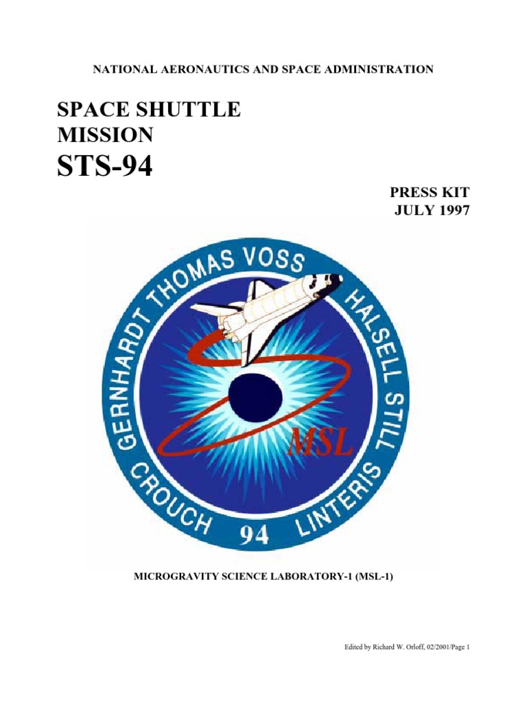 NASA Space Shuttle STS-94 Press Kit | PDF | Science | Space Programme