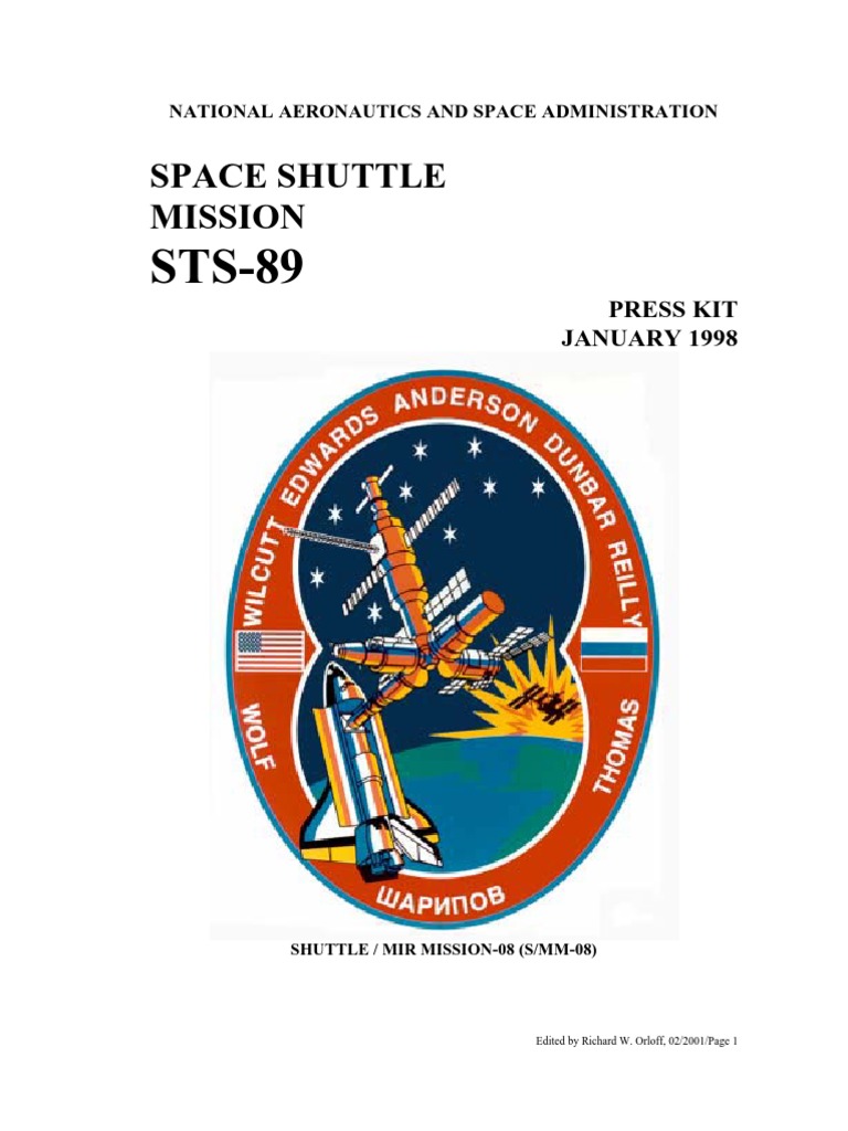 NASA Space Shuttle STS-89 Press Kit | Download Free PDF | Mir | International Space Station