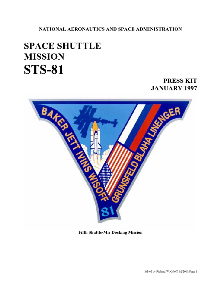 NASA Space Shuttle STS-81 Press Kit | PDF | Mir | Human Spaceflight