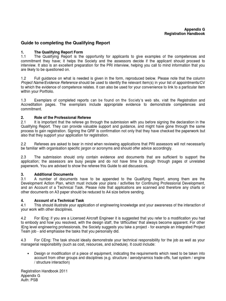 Guide To Completing QRF | PDF | Competence (Human Resources) | Engineering