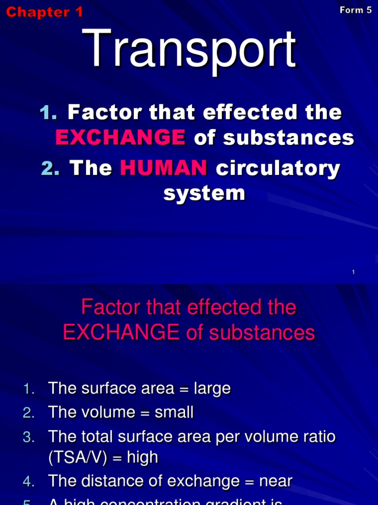 Transport: Factor That Effected The of Substances The Circulatory ...