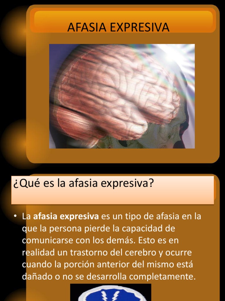 Afasia Expresiva Terminada 1 | Afasia | Enfermedades y trastornos
