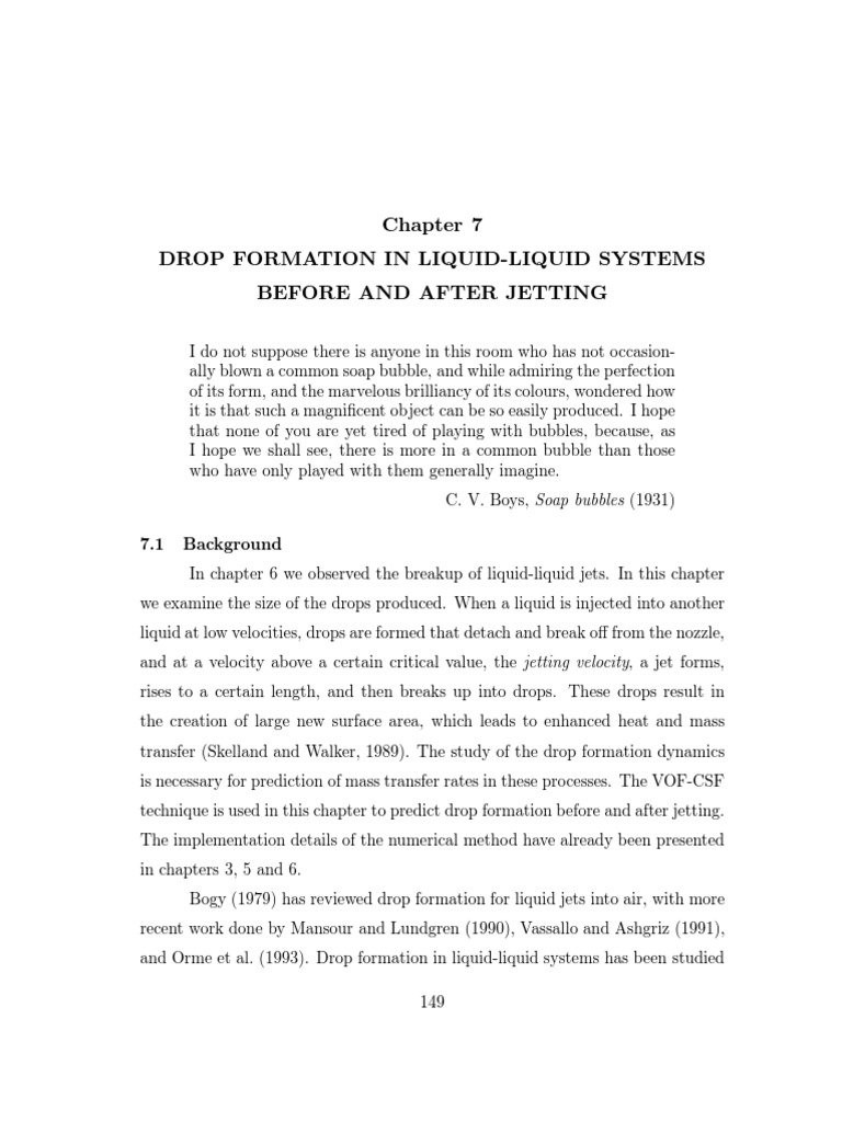 Drop Formation in Liquid-Liquid Systems Before and After Jetting | PDF ...