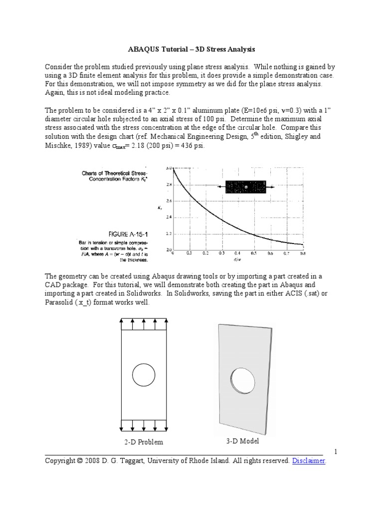 Abaqus-Plane Stress Tutorial | PDF | Elasticity (Physics) | Extrusion