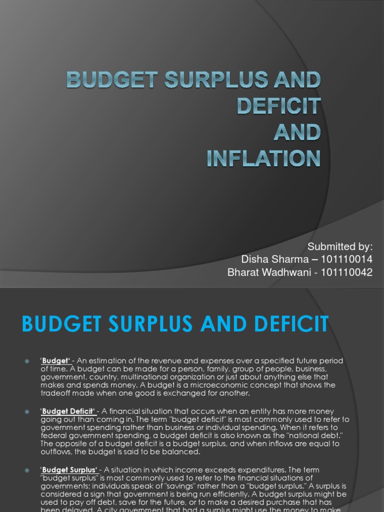 Budget Surplus and Deficit | PDF | Inflation | Government Budget Balance