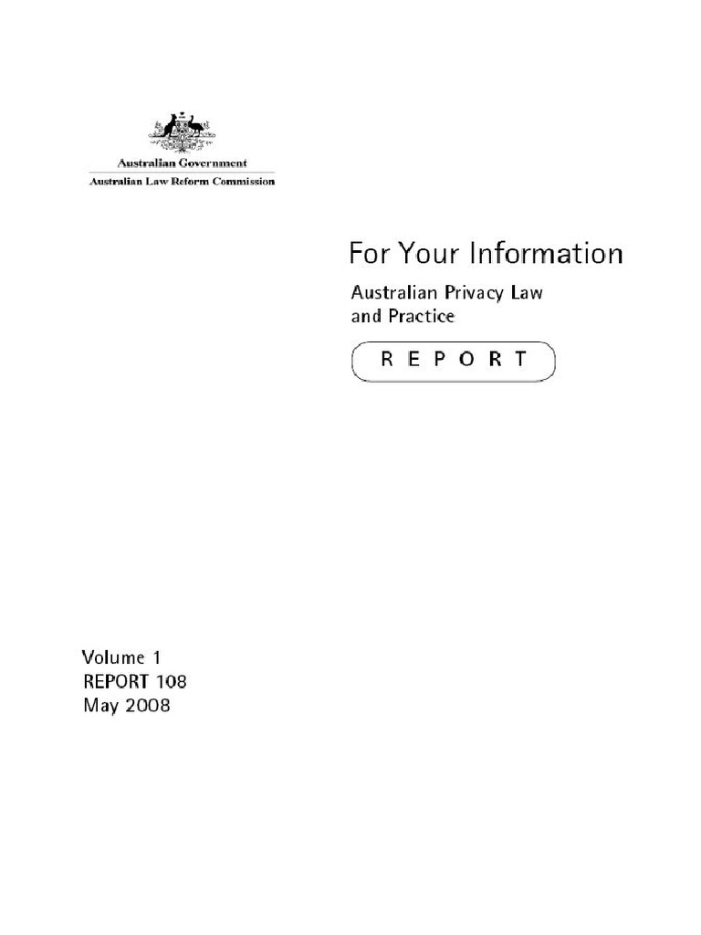 Australian Privacy Law & Practice - Pt1 | PDF | Privacy | Personally ...