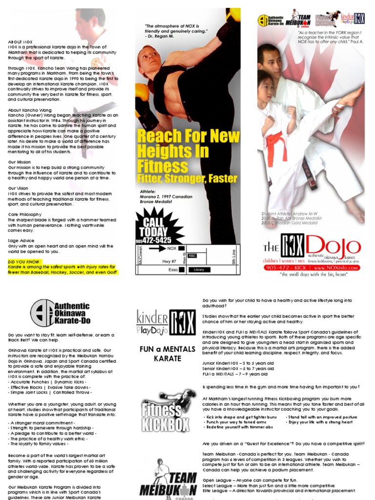 NOX Brochure | PDF | Karate | Combat Sports