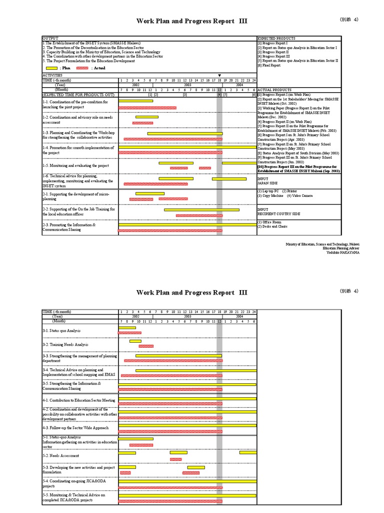 04 Annex4 - Work Plan & Progress Report (18 Months) | PDF | Business