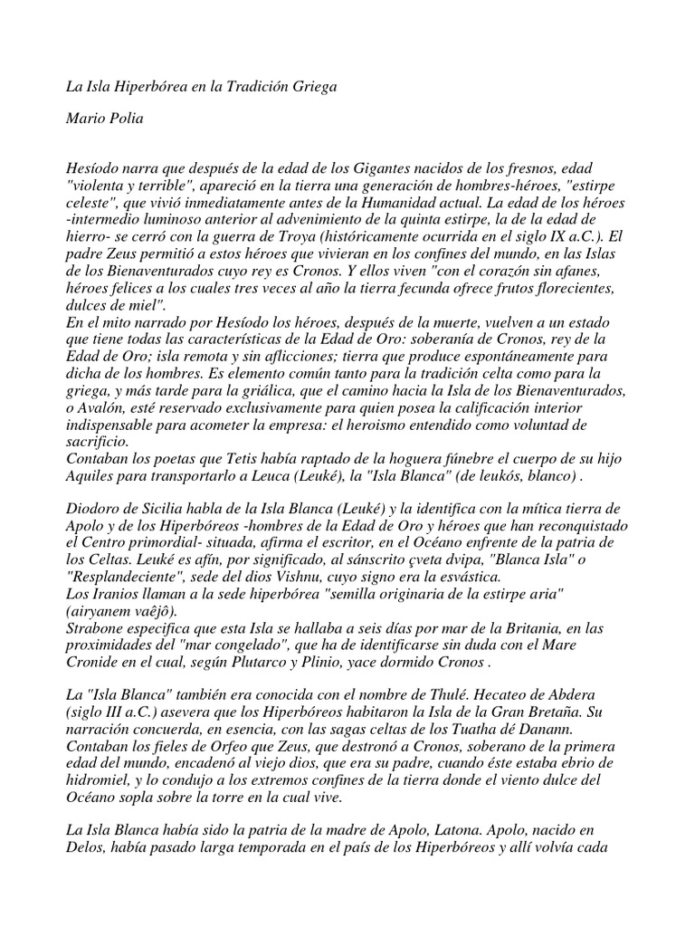 Significado Filosófico de Hiperbóreos | PDF | Apolo | Continuar