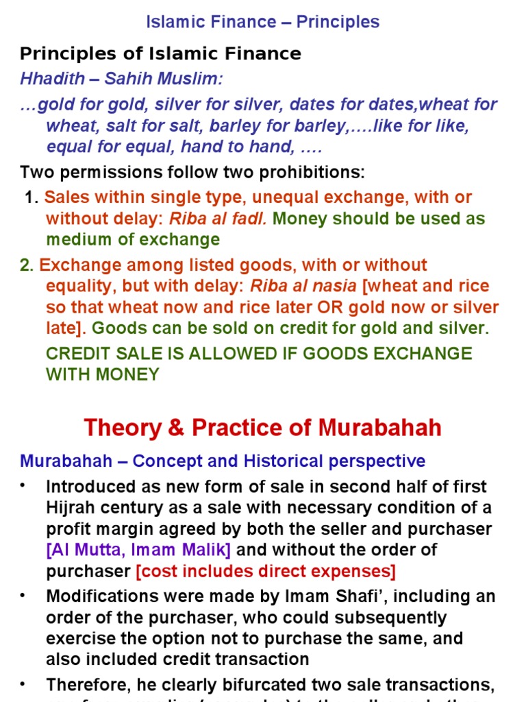 Islamic Finance Principles | PDF | Islamic Banking And Finance ...