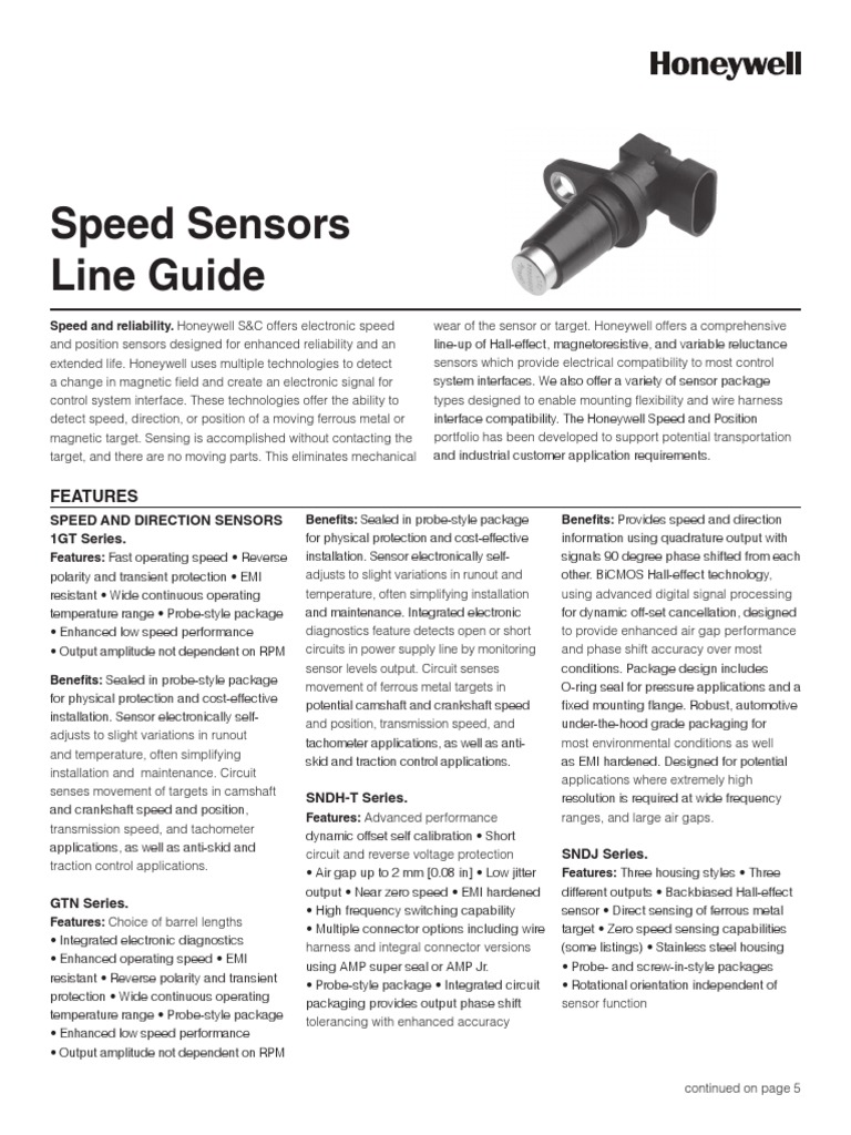 Speed Sensors Line Guide | PDF | Gear | Transmission (Mechanics)