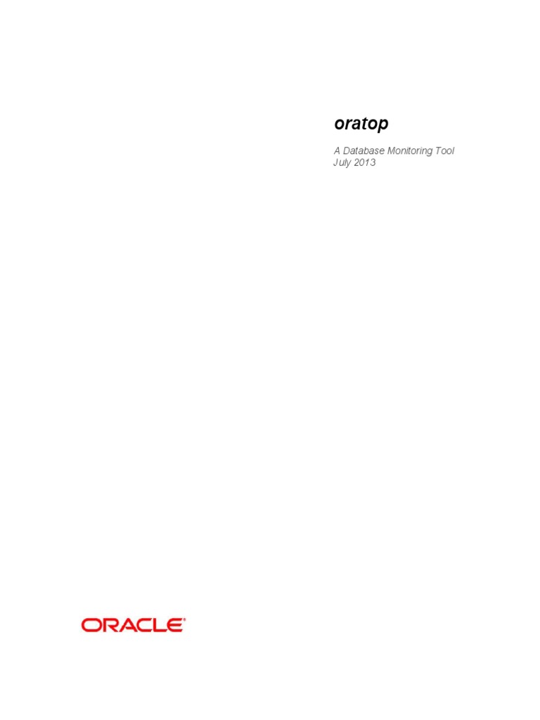 Oratop | PDF | Oracle Database | Command Line Interface