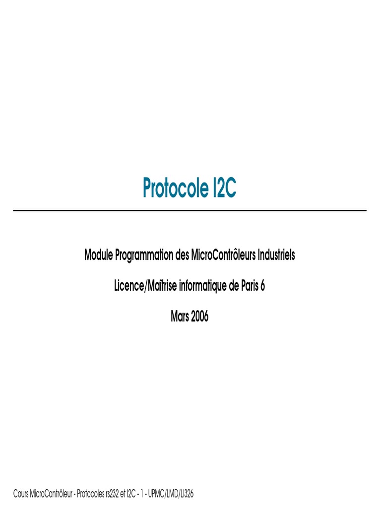 Micro Cours I2c | PDF | Ordinateurs
