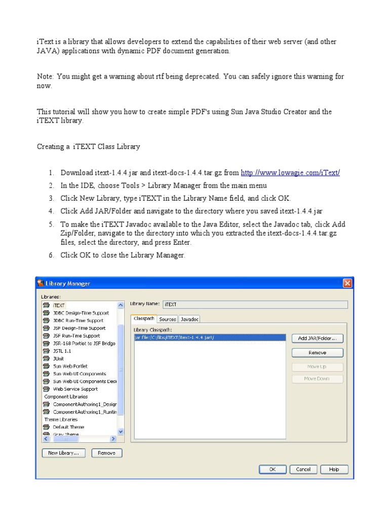 Itext Tutorial Pdf Java Servlet Computing Platforms