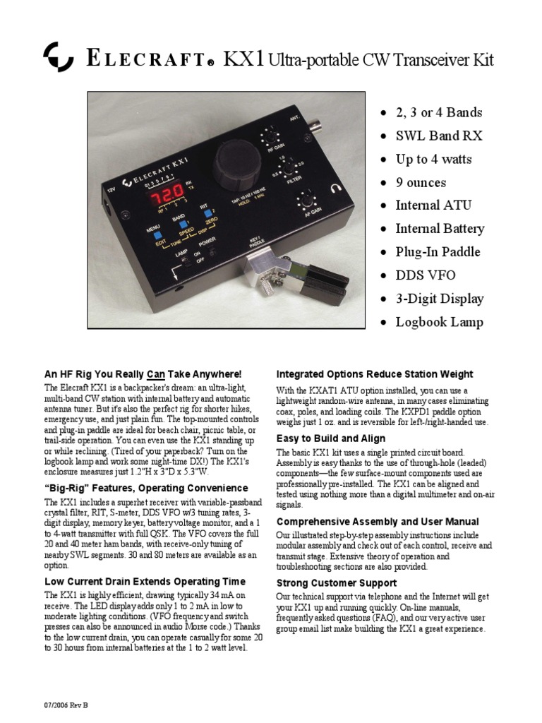 KX1 Data Sheet NP 0706 RevC | PDF | Light Emitting Diode | Wireless