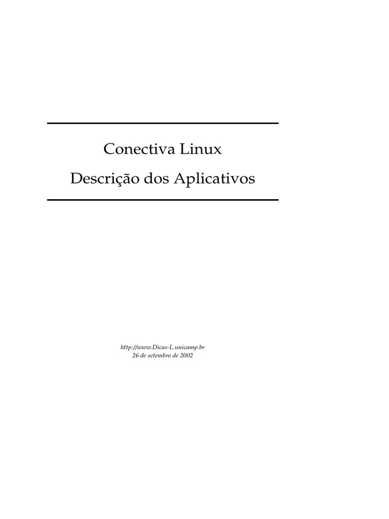 Descricao Aplicativos Conectiva Linux | PDF | Sistema de Nomes de ...