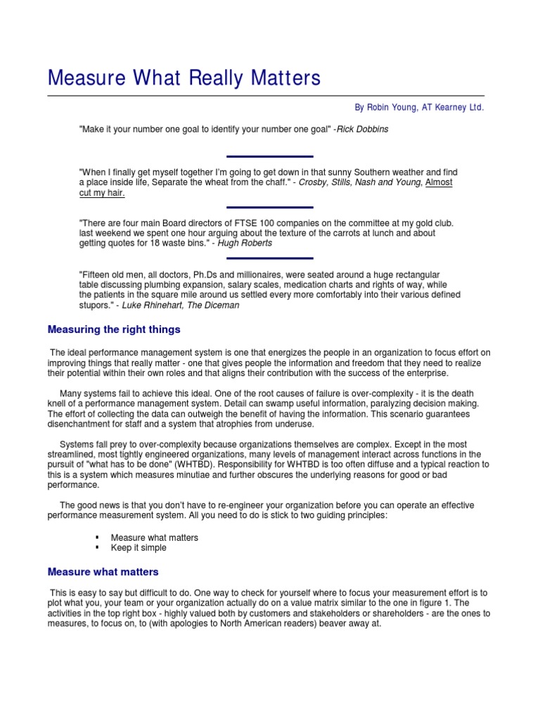 Effective Performance Measurement Strategies | PDF | Information | Business