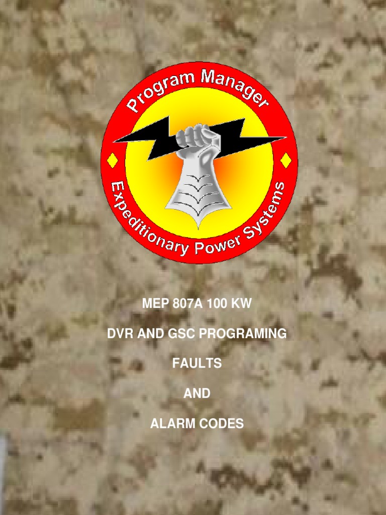 1b - Mep 807a Prog and Aalrm Codes | PDF | Relay | Power Supply