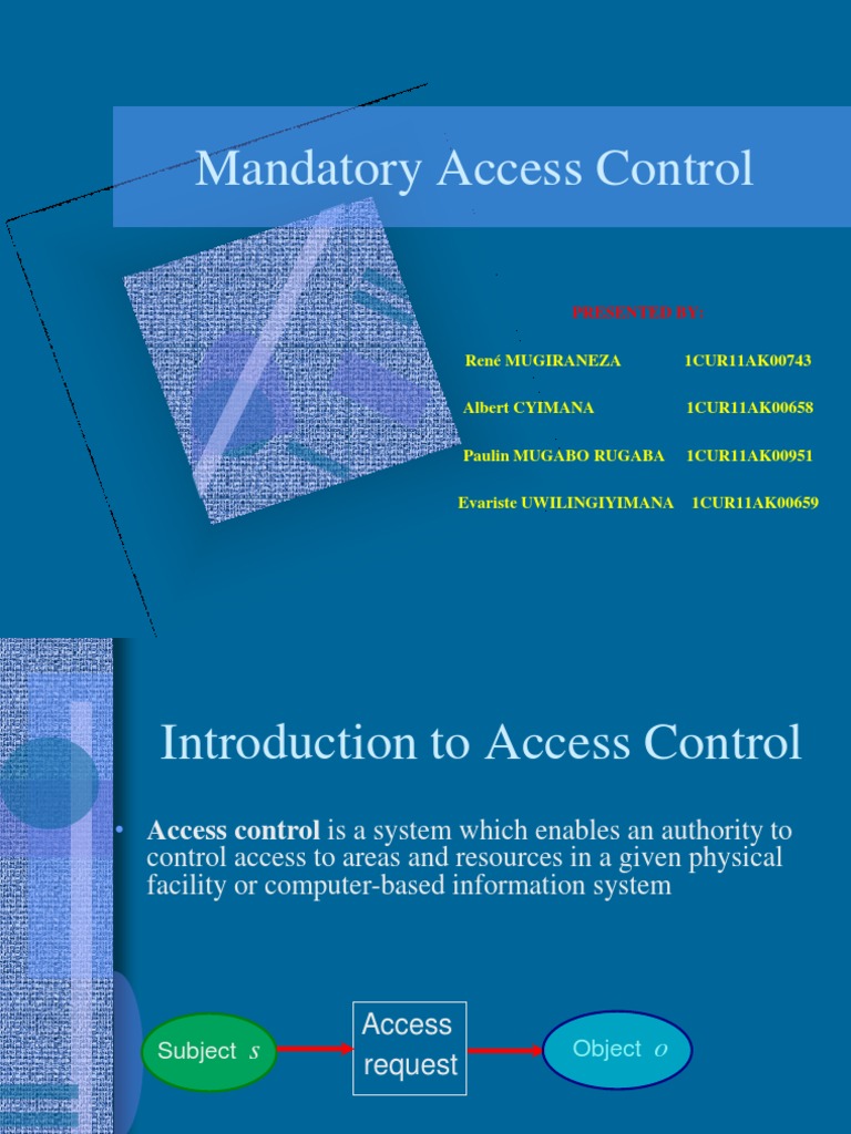 Access Control | PDF | Computer Access Control | Classified Information