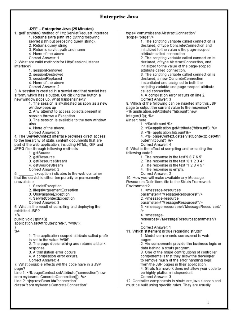 J2ee Enterprise Java 25 Minutes Pdf Enterprise Java Beans Java Servlet 