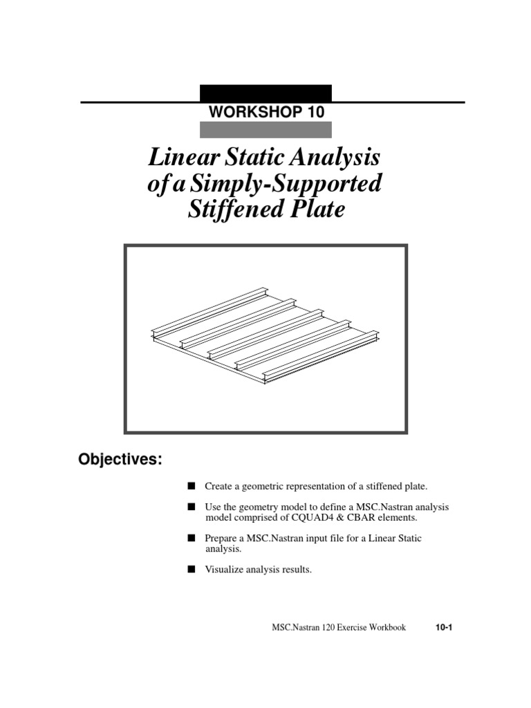 Linear Static Analysis of Stiffened Plate | PDF | Finite Element Method ...