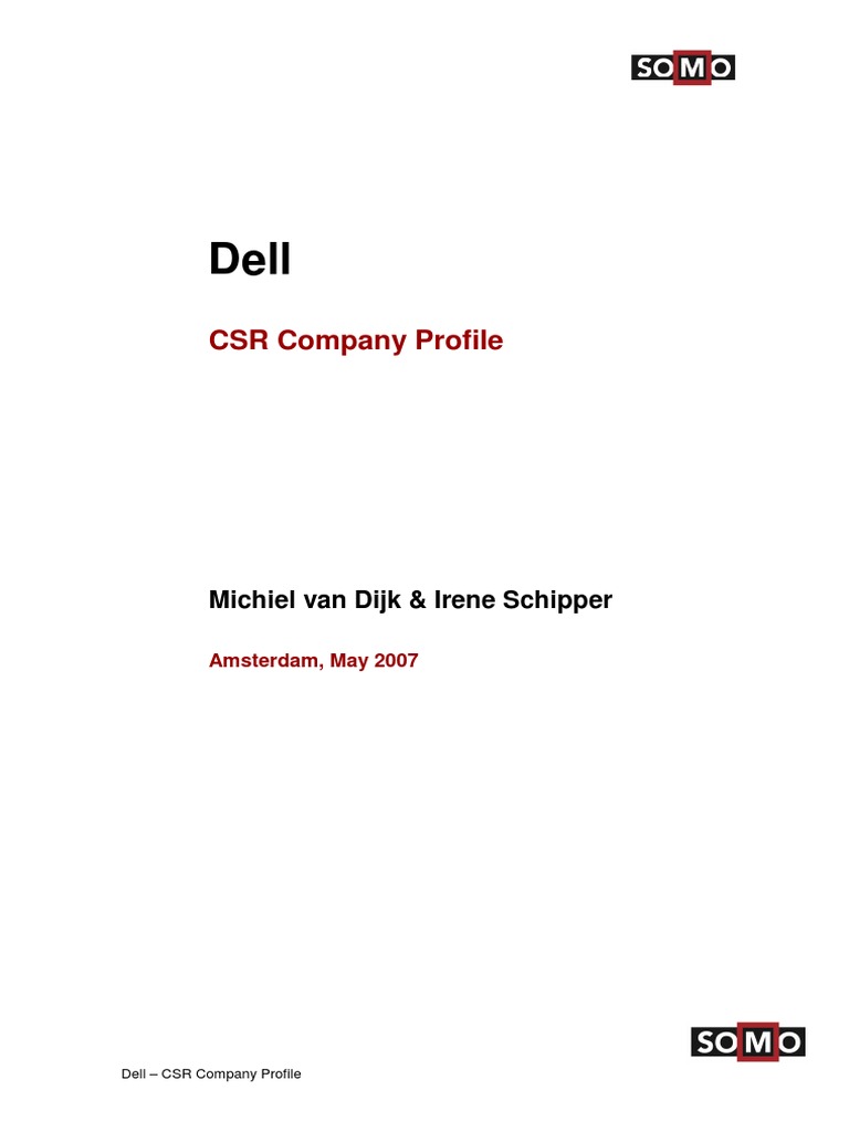 Dell CSR Company Profile en | PDF | Dell | Personal Computers