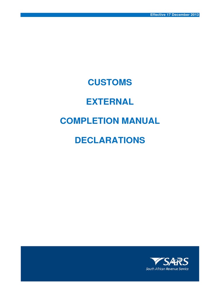 Customs Declaration Form Completion Guidelines | PDF | Invoice | Customs