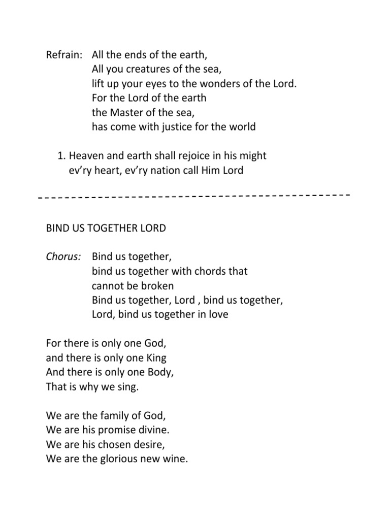 Hymn Bind Us Together Lord | PDF