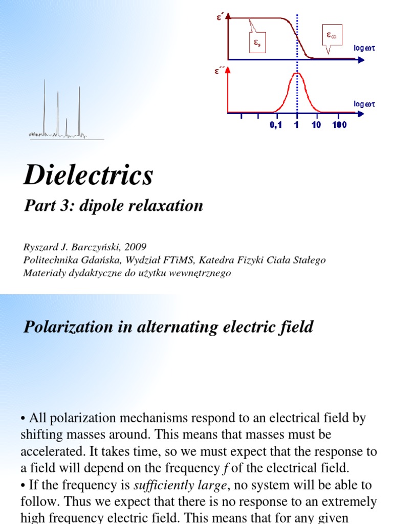 03en Diel Relaxation | PDF | Dielectric | Relaxation (Nmr)