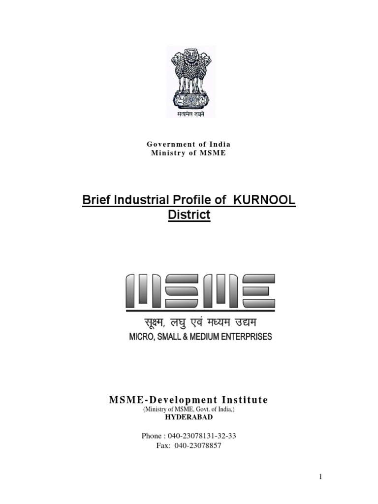 Kurnool Industrial Profile | PDF | Oil Refinery | Petroleum