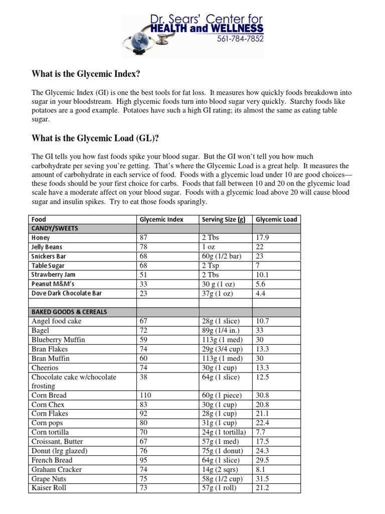 Glycemic Index | PDF | Glycemic Index | Glycemic Load