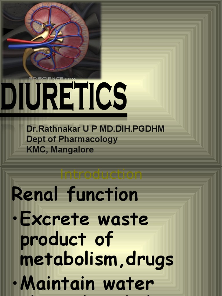 Pharmacology of Diuretics Overview | PDF | Drugs | Pharmacology