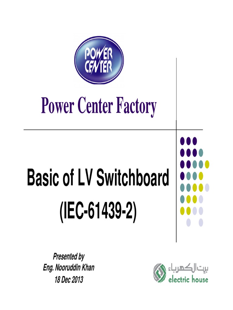 Basics of LV Switchboard-Presentation | Fuse (Electrical) | Insulator ...