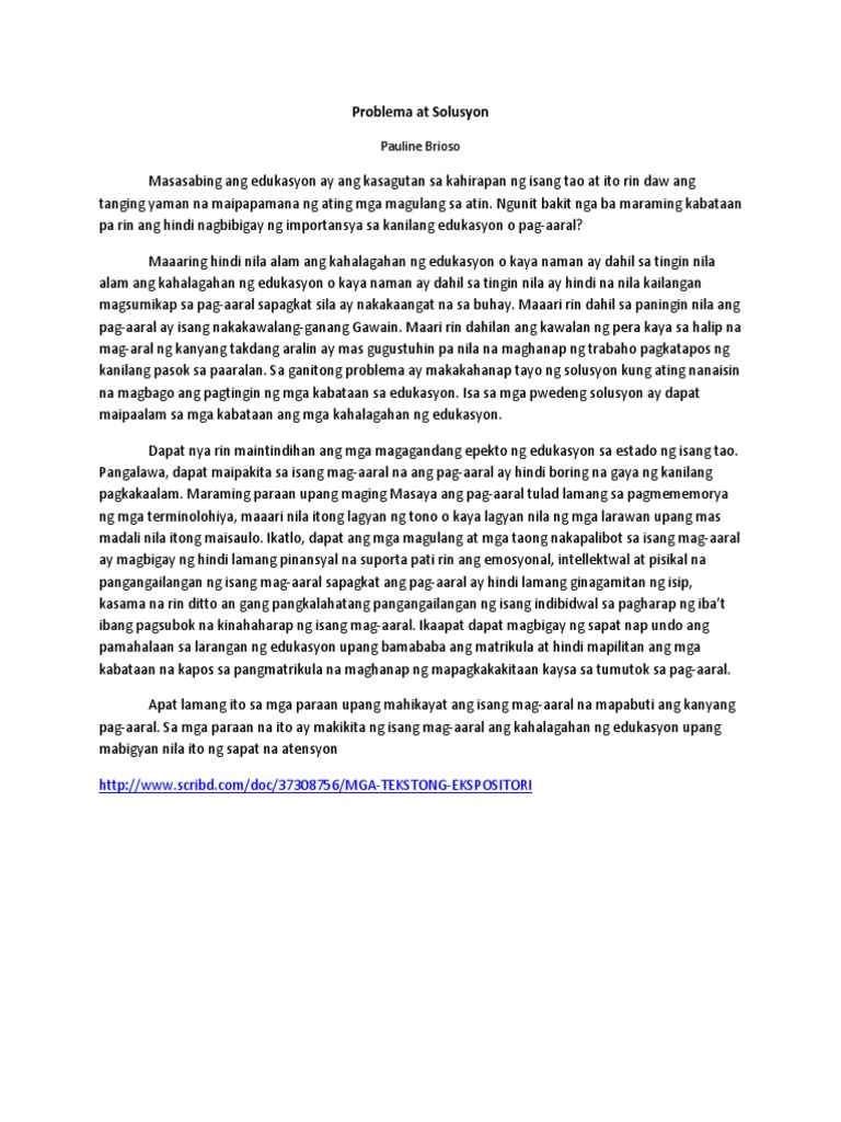 Problema at Solusyon | PDF