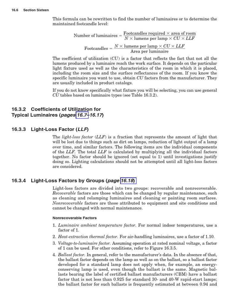 Light Loss Factor Criteria | PDF | Lighting | Soil