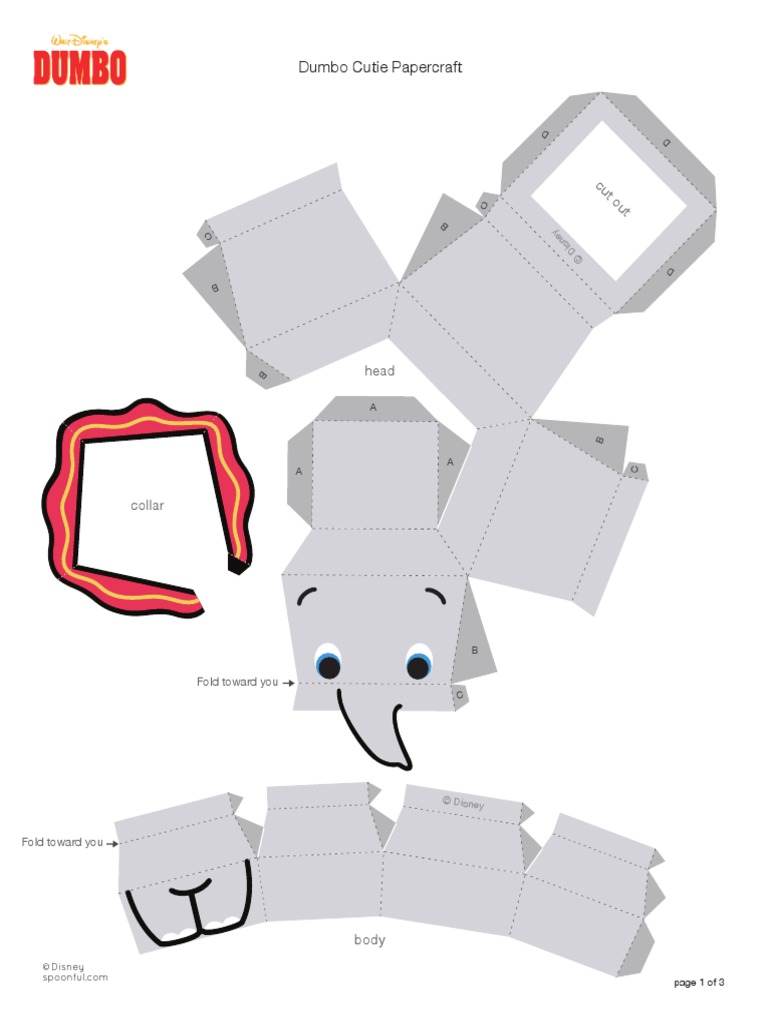 Dumbo Cutie Papercraft Printable 0711 | PDF