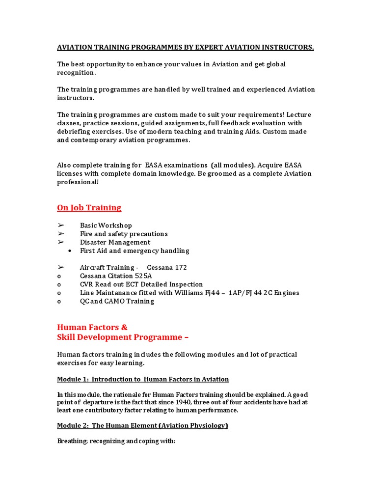 Aviation Training | PDF | Risk | Safety