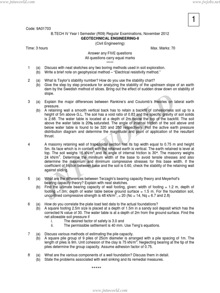 Geotechnical Engineering - II | PDF | Geotechnical Engineering | Deep ...