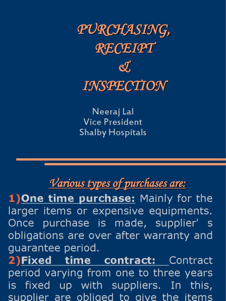 Hospital Purchasing and Receipt Inspection | PDF | Cheque | Receipt
