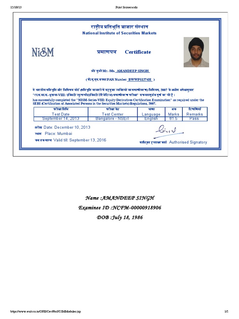 NISM Series VIII Certification Success | PDF | Career & Growth