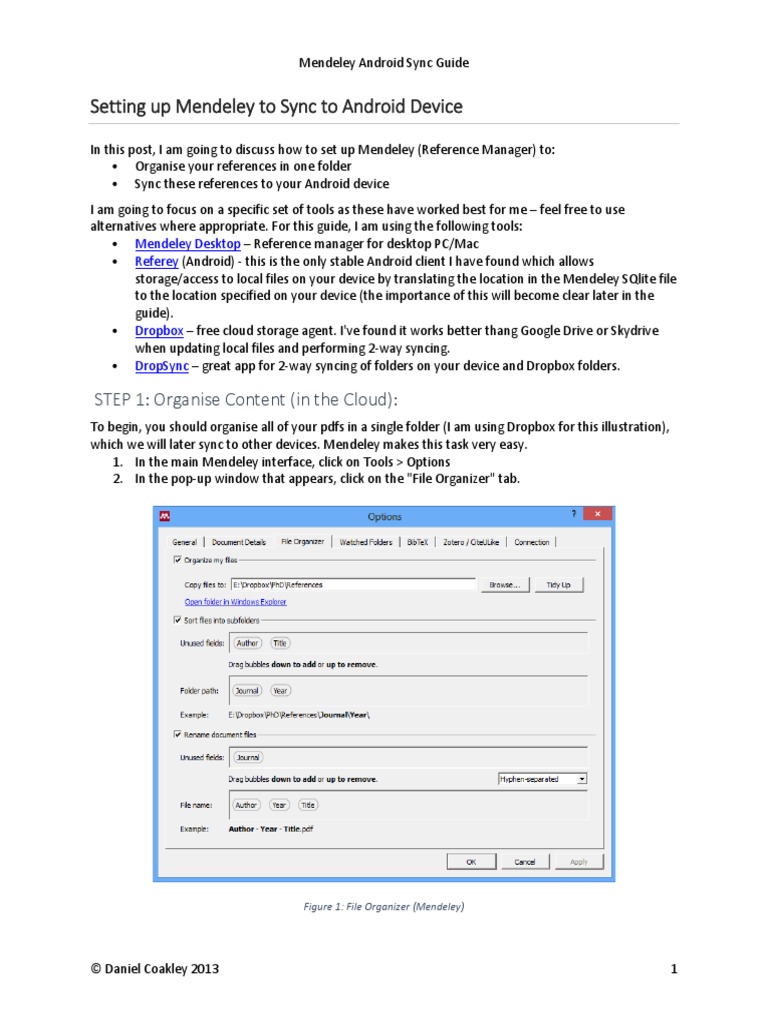 Setting Up Mendeley To Sync To Android Device | PDF | Android ...