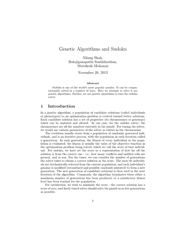 Age of Empires and Genetic Algorithms | PDF | Metaheuristic | Genetic Algorithm