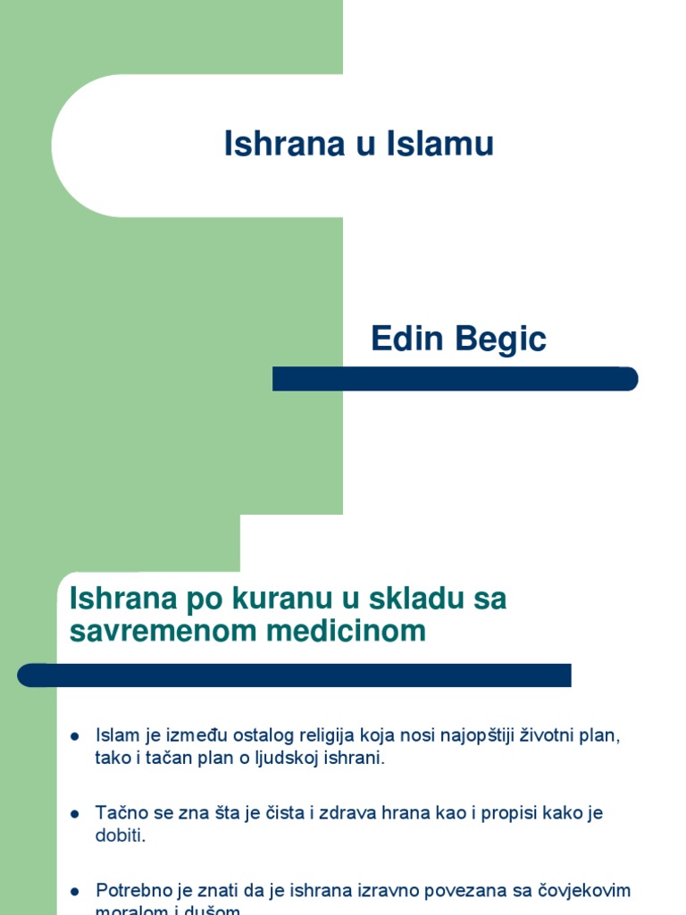 Ishrana U Islamu 1.2 | PDF