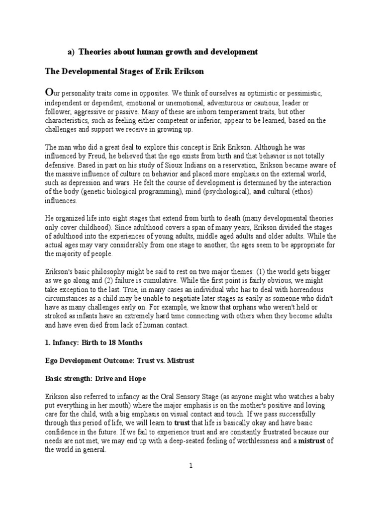 Human Growth and Development Theories | PDF | Action (Philosophy ...
