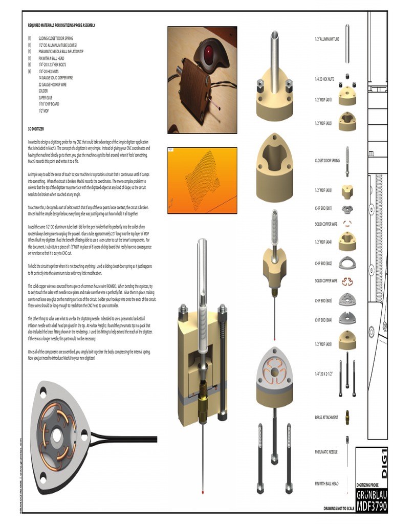 CNC Digitizing Probe | Numerical Control | Wire