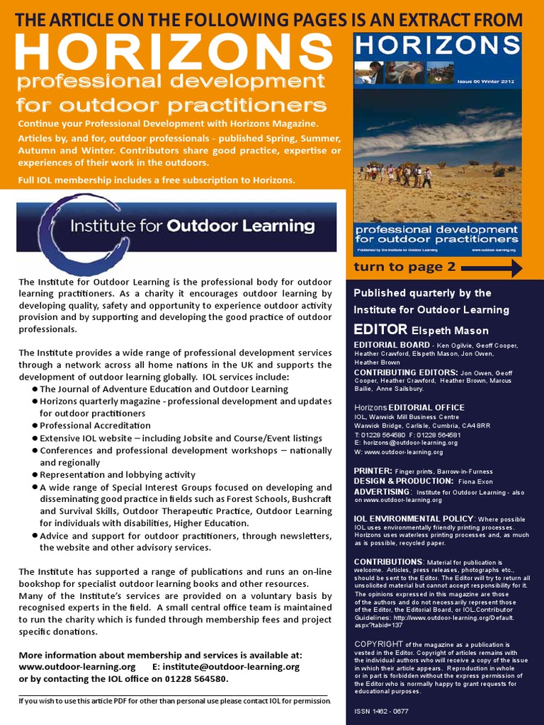 A Brief History of Forest School, Part 1 | PDF | Romanticism | Childhood