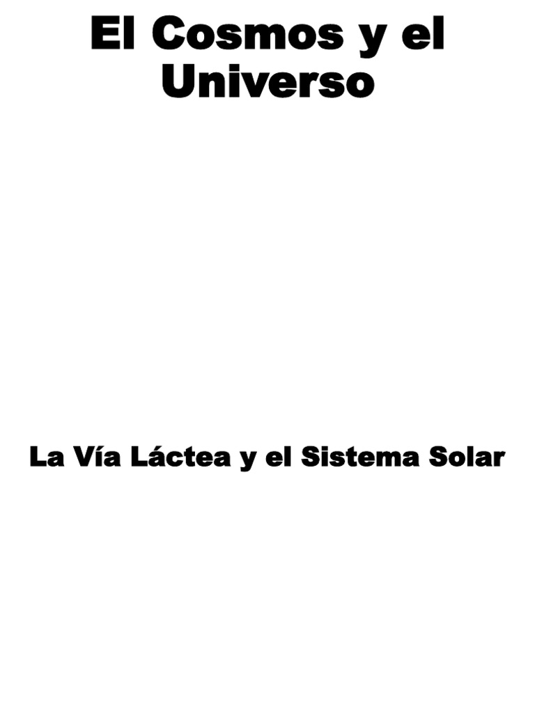 El Cosmos y El Universo | PDF | Ciencias sociales | Ciencia y matemáticas